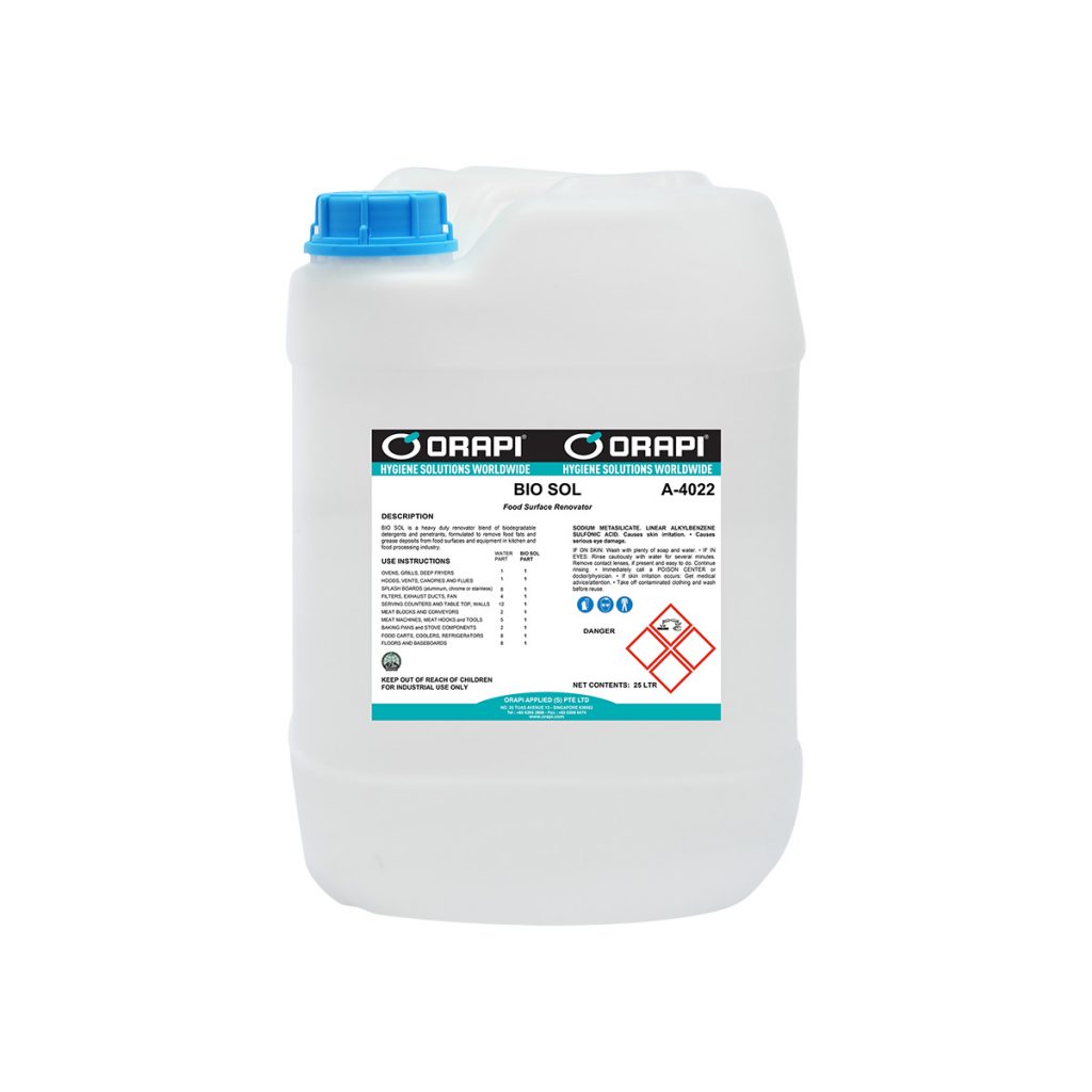 ORAPI BIO SOL – 4022 – Food Surface Degreaser – HB SAFETY EQUIPMENT