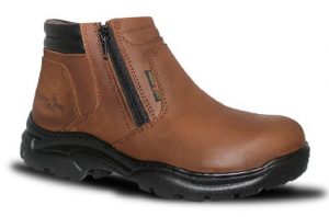 Hammer King’s 13013 Safety Shoe – Mid Cut, Dual Zipper – Brown & Black ...
